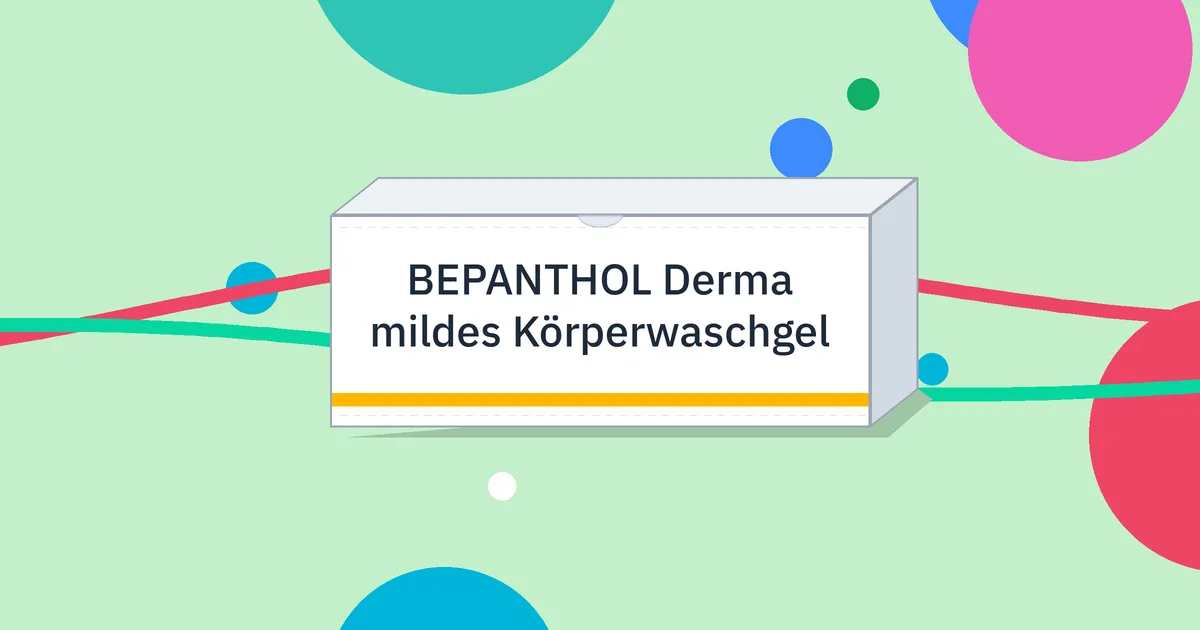 Symbolbild: Packung mit der Aufschrift BEPANTHOL Derma mildes Körperwaschgel (PZN 16529783) – Verfügbarkeit und Bezug in Apotheken in Frankfurt am Main