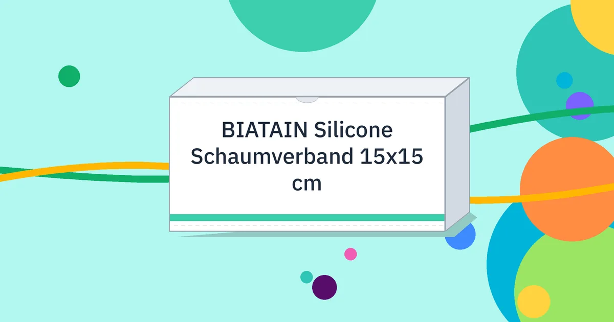 Symbolbild: Packung mit der Aufschrift BIATAIN Silicone Schaumverband 15x15 cm (PZN 20344575) – Verfügbarkeit und Bezug in Apotheken in Frankfurt am Main