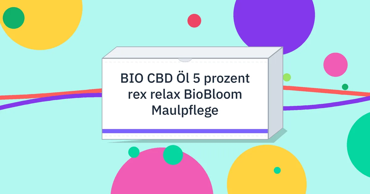 Symbolbild: Packung mit der Aufschrift BIO CBD Öl 5 prozent rex relax BioBloom Maulpflege (PZN 18063142) – Verfügbarkeit und Bezug in Apotheken in Frankfurt am Main
