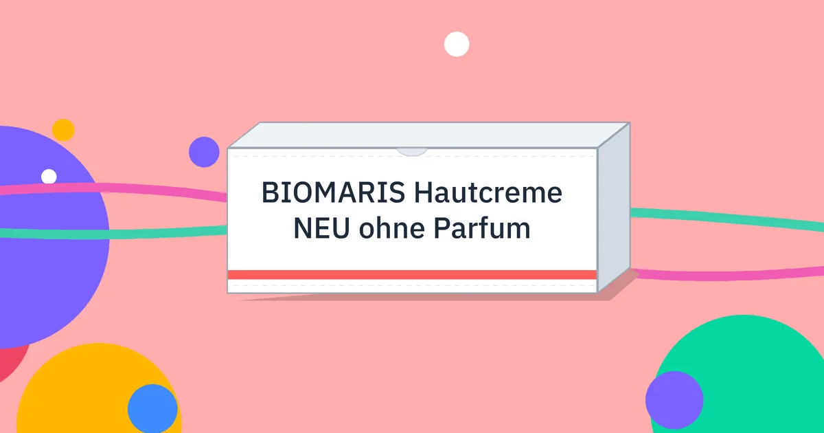 Symbolbild: Packung mit der Aufschrift BIOMARIS Hautcreme NEU ohne Parfum (PZN 15877766) – Verfügbarkeit und Bezug in Apotheken in Frankfurt am Main