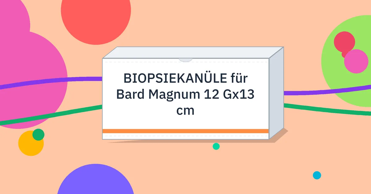 Symbolbild: Packung mit der Aufschrift BIOPSIEKANÜLE für Bard Magnum 12 Gx13 cm (PZN 04657636) – Verfügbarkeit und Bezug in Apotheken in Frankfurt am Main