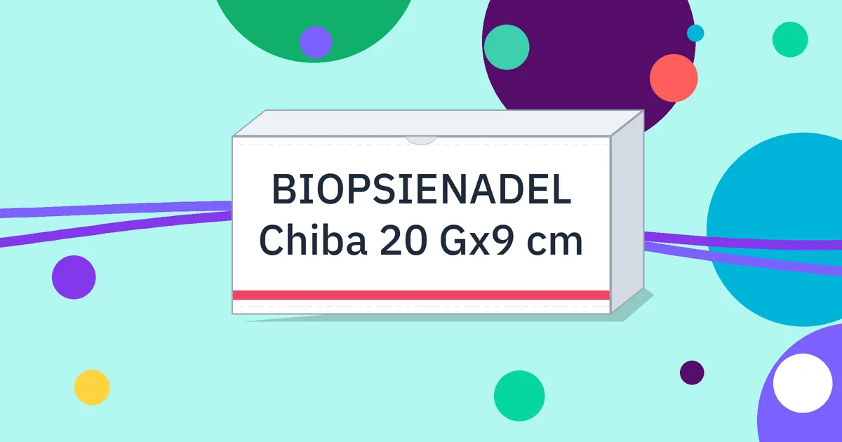 Symbolbild: Packung mit der Aufschrift BIOPSIENADEL Chiba 20 Gx9 cm (PZN 06771419) – Verfügbarkeit und Bezug in Apotheken in Frankfurt am Main