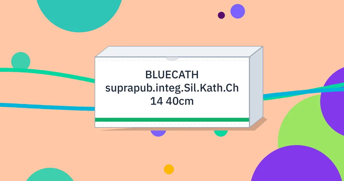 Symbolbild: Packung mit der Aufschrift BLUECATH suprapub.integ.Sil.Kath.Ch 14 40cm (PZN 11851043) – Verfügbarkeit und Bezug in Apotheken in Frankfurt am Main