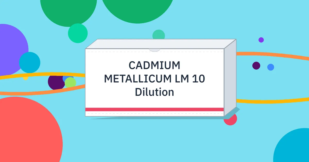 Symbolbild: Packung mit der Aufschrift CADMIUM METALLICUM LM 10 Dilution (PZN 13400178) – Verfügbarkeit und Bezug in Apotheken in Frankfurt am Main
