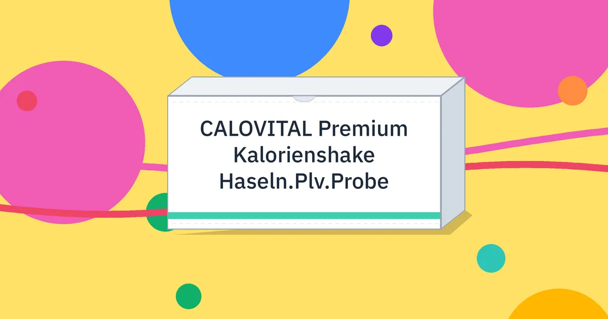 Symbolbild: Packung mit der Aufschrift CALOVITAL Premium Kalorienshake Haseln.Plv.Probe (PZN 19823106) – Verfügbarkeit und Bezug in Apotheken in Frankfurt am Main