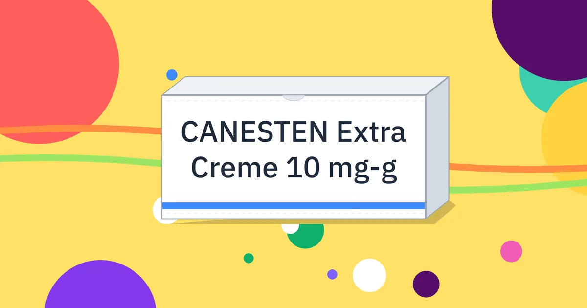 Symbolbild: Packung mit der Aufschrift CANESTEN Extra Creme 10 mg-g (PZN 00679629) – Verfügbarkeit und Bezug in Apotheken in Frankfurt am Main