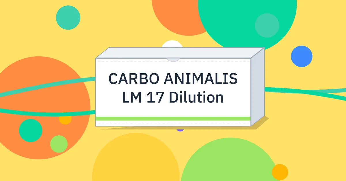 Symbolbild: Packung mit der Aufschrift CARBO ANIMALIS LM 17 Dilution (PZN 12809149) – Verfügbarkeit und Bezug in Apotheken in Frankfurt am Main