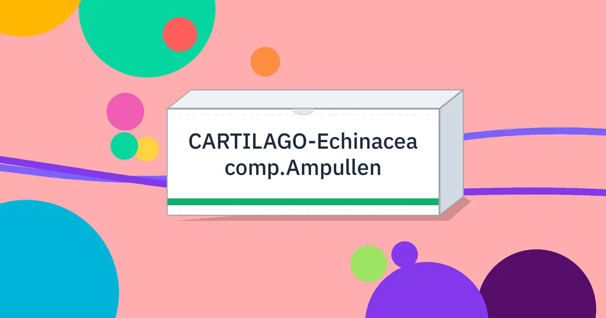 Symbolbild: Packung mit der Aufschrift CARTILAGO-Echinacea comp.Ampullen (PZN 02085319) – Verfügbarkeit und Bezug in Apotheken in Frankfurt am Main