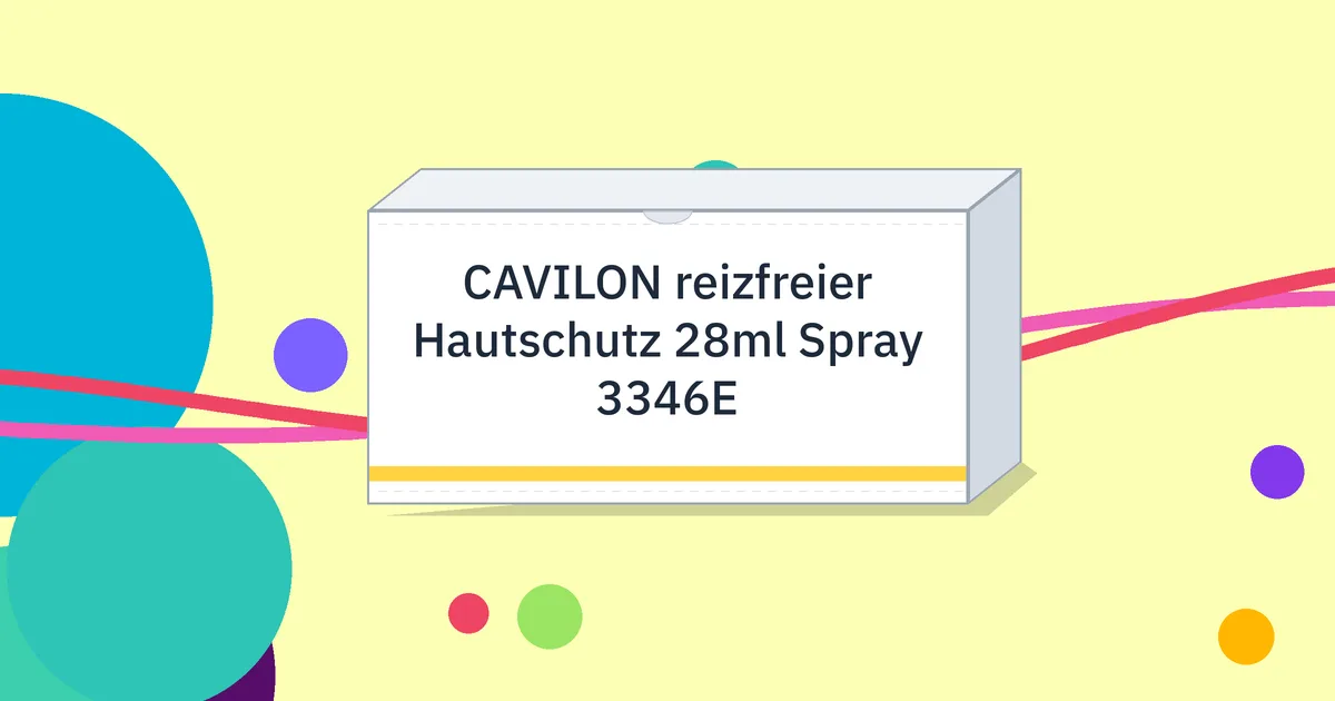 Symbolbild: Packung mit der Aufschrift CAVILON reizfreier Hautschutz 28ml Spray 3346E (PZN 15258626) – Verfügbarkeit und Bezug in Apotheken in Frankfurt am Main