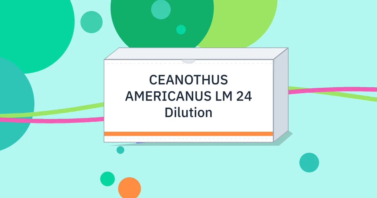 Symbolbild: Packung mit der Aufschrift CEANOTHUS AMERICANUS LM 24 Dilution (PZN 13435366) – Verfügbarkeit und Bezug in Apotheken in Frankfurt am Main