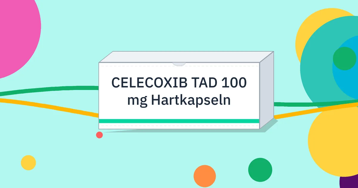 Symbolbild: Packung mit der Aufschrift CELECOXIB TAD 100 mg Hartkapseln (PZN 10763733) – Verfügbarkeit und Bezug in Apotheken in Frankfurt am Main