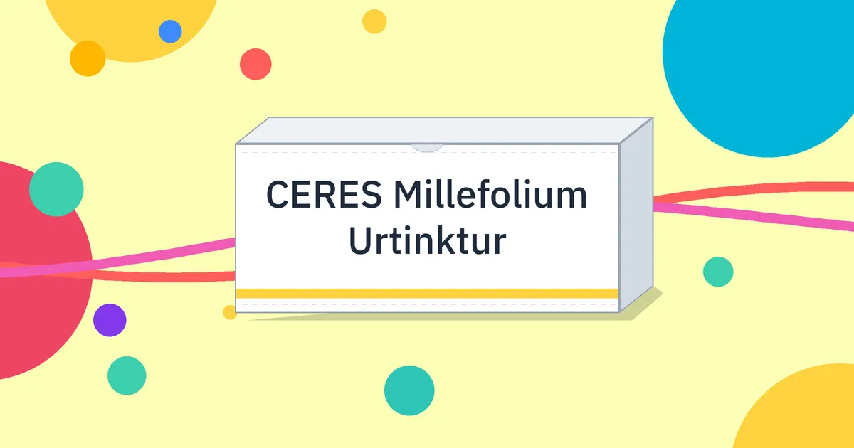 Symbolbild: Packung mit der Aufschrift CERES Millefolium Urtinktur (PZN 00200851) – Verfügbarkeit und Bezug in Apotheken in Frankfurt am Main