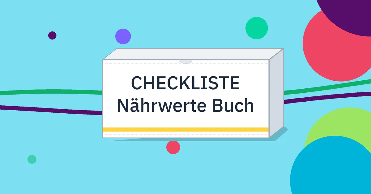 Symbolbild: Packung mit der Aufschrift CHECKLISTE Nährwerte Buch (PZN 06130324) – Verfügbarkeit und Bezug in Apotheken in Frankfurt am Main