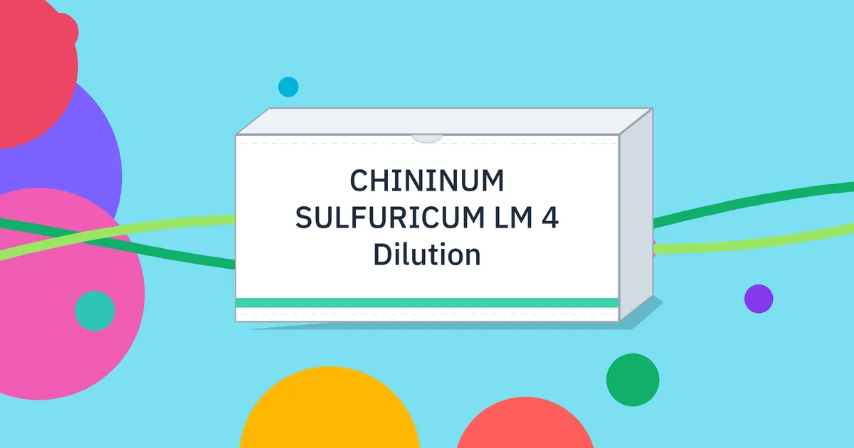 Symbolbild: Packung mit der Aufschrift CHININUM SULFURICUM LM 4 Dilution (PZN 12815931) – Verfügbarkeit und Bezug in Apotheken in Frankfurt am Main