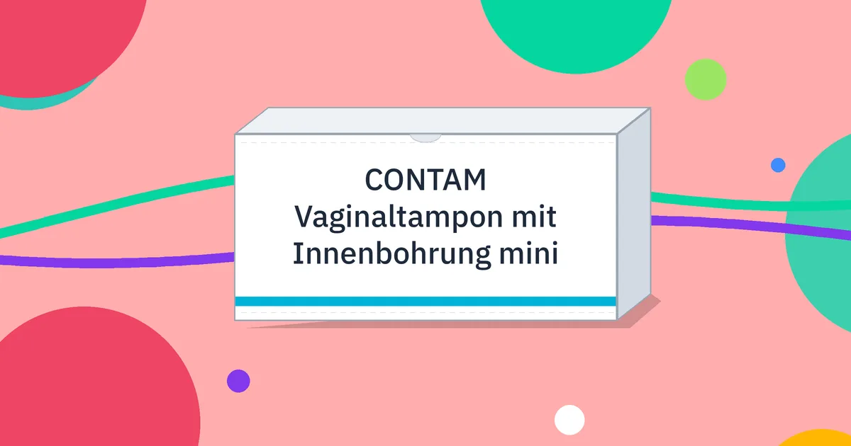 Symbolbild: Packung mit der Aufschrift CONTAM Vaginaltampon mit Innenbohrung mini (PZN 14022235) – Verfügbarkeit und Bezug in Apotheken in Frankfurt am Main