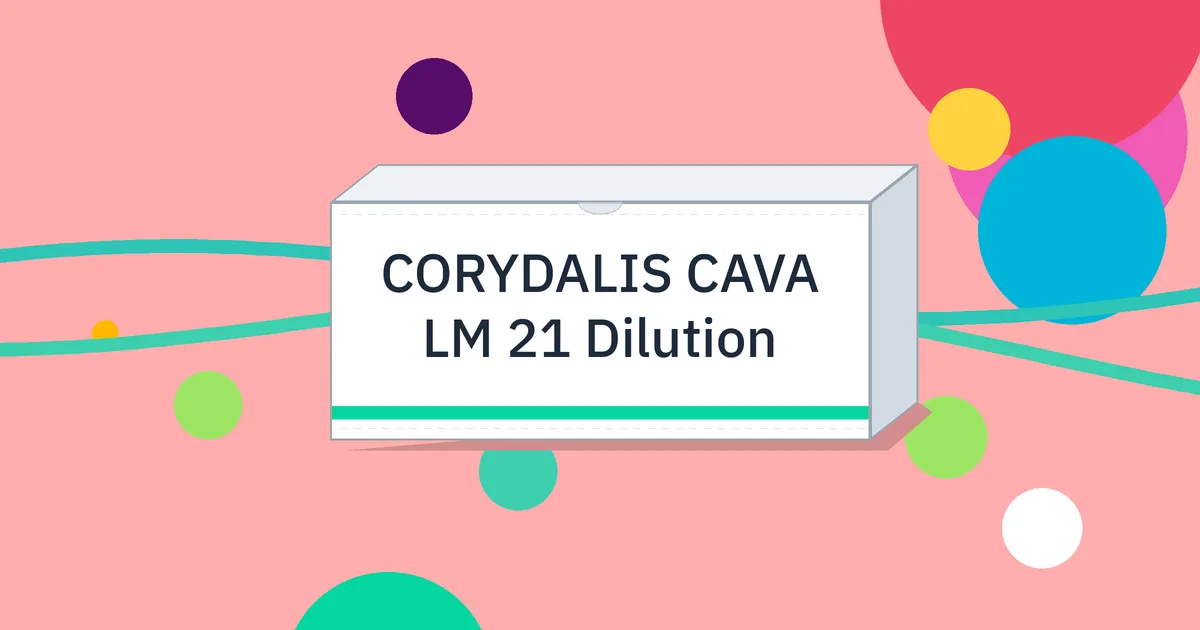 Symbolbild: Packung mit der Aufschrift CORYDALIS CAVA LM 21 Dilution (PZN 13453648) – Verfügbarkeit und Bezug in Apotheken in Frankfurt am Main