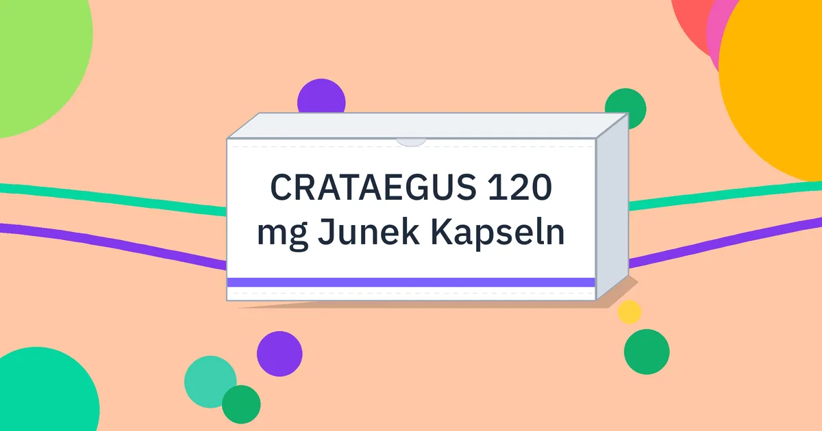 Symbolbild: Packung mit der Aufschrift CRATAEGUS 120 mg Junek Kapseln (PZN 03492699) – Verfügbarkeit und Bezug in Apotheken in Frankfurt am Main