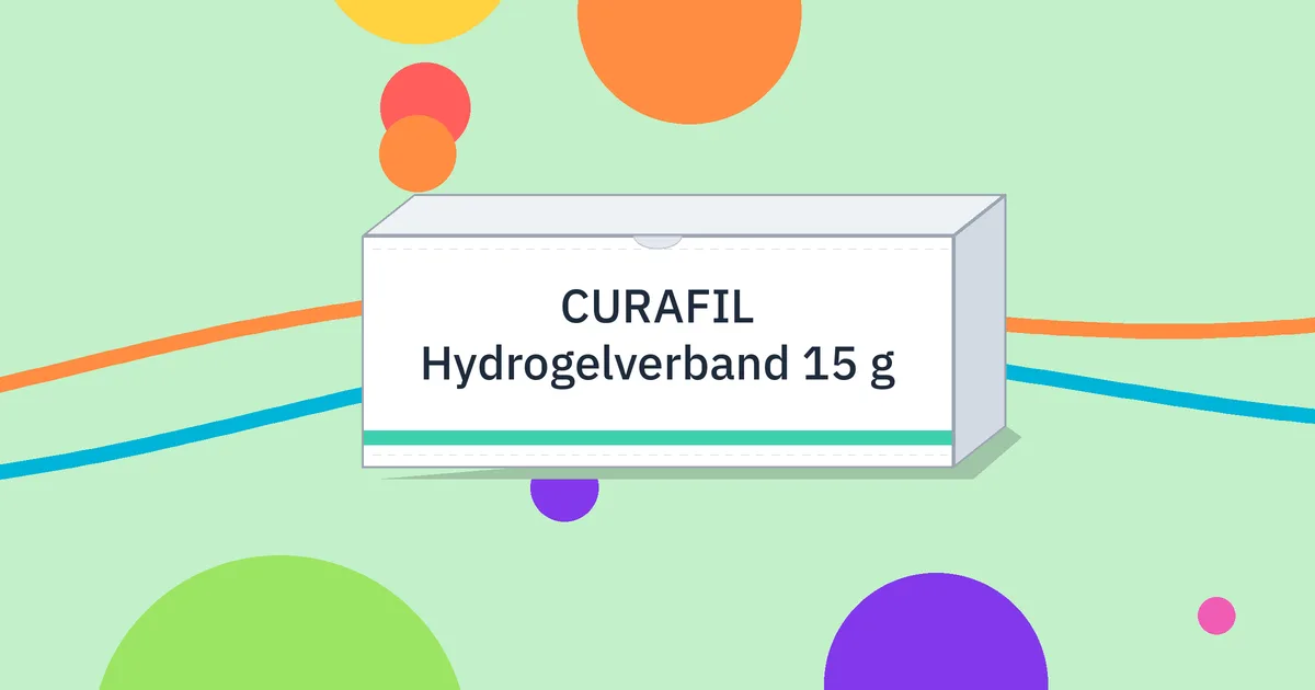 Symbolbild: Packung mit der Aufschrift CURAFIL Hydrogelverband 15 g (PZN 05525380) – Verfügbarkeit und Bezug in Apotheken in Frankfurt am Main