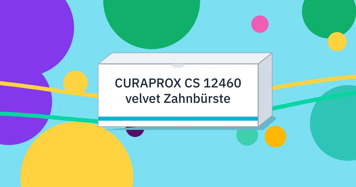 Symbolbild: Packung mit der Aufschrift CURAPROX CS 12460 velvet Zahnbürste (PZN 16820840) – Verfügbarkeit und Bezug in Apotheken in Frankfurt am Main