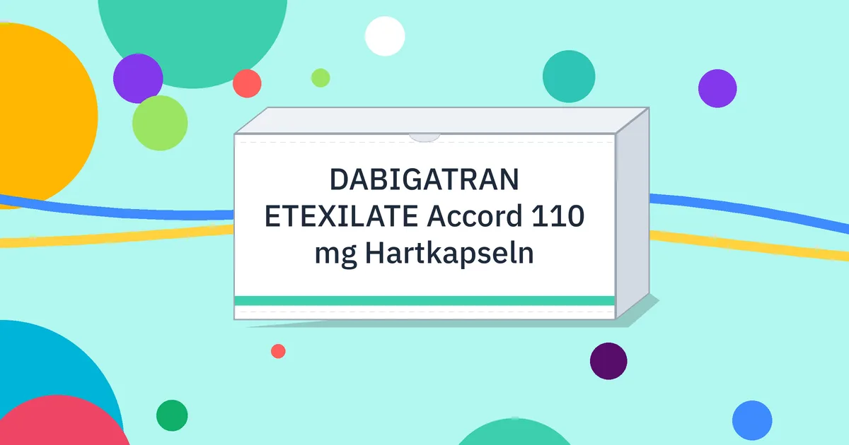 Symbolbild: Packung mit der Aufschrift DABIGATRAN ETEXILATE Accord 110 mg Hartkapseln (PZN 19657665) – Verfügbarkeit und Bezug in Apotheken in Frankfurt am Main