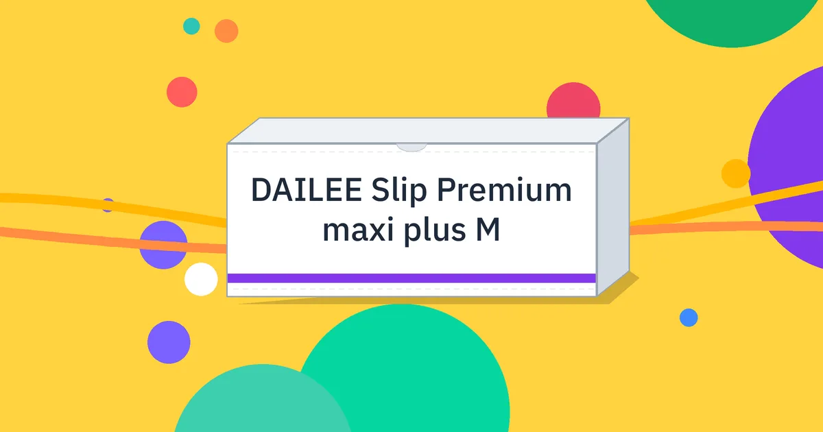 Symbolbild: Packung mit der Aufschrift DAILEE Slip Premium maxi plus M (PZN 11807272) – Verfügbarkeit und Bezug in Apotheken in Frankfurt am Main