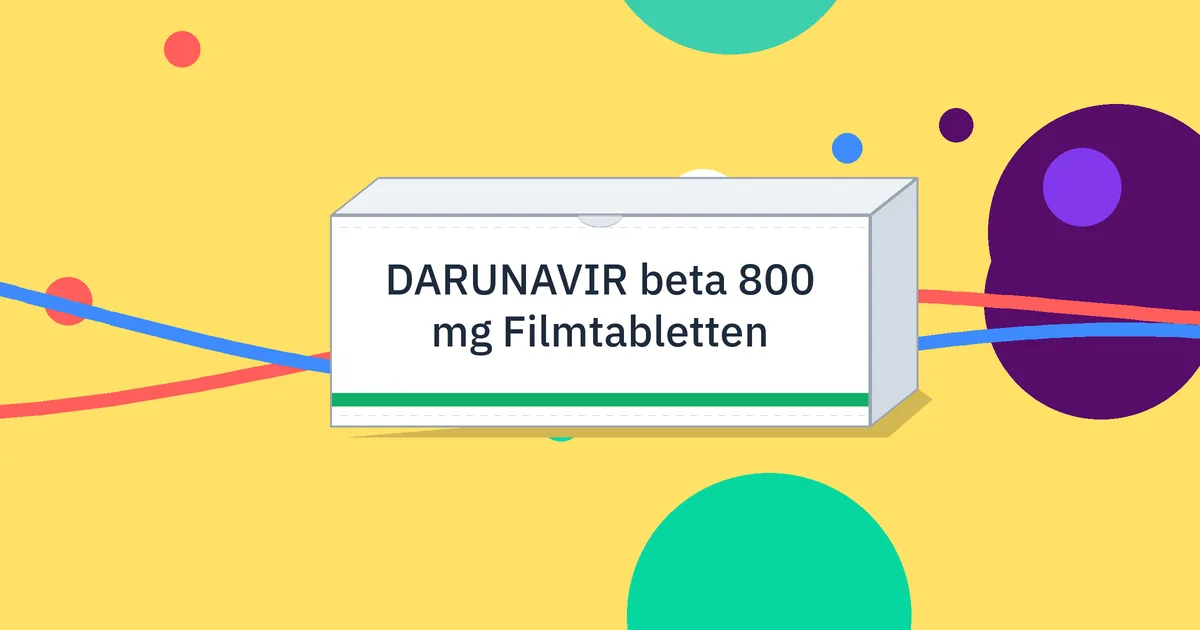 Symbolbild: Packung mit der Aufschrift DARUNAVIR beta 800 mg Filmtabletten (PZN 14133319) – Verfügbarkeit und Bezug in Apotheken in Frankfurt am Main
