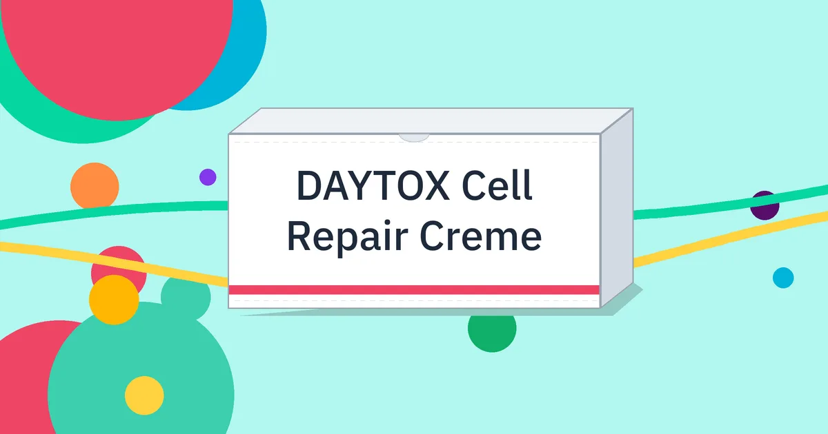 Symbolbild: Packung mit der Aufschrift DAYTOX Cell Repair Creme (PZN 16780661) – Verfügbarkeit und Bezug in Apotheken in Frankfurt am Main