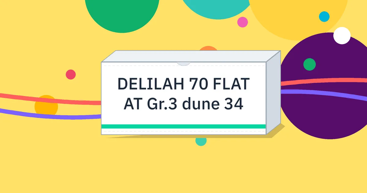 Symbolbild: Packung mit der Aufschrift DELILAH 70 FLAT AT Gr.3 dune 34 (PZN 13848269) – Verfügbarkeit und Bezug in Apotheken in Frankfurt am Main