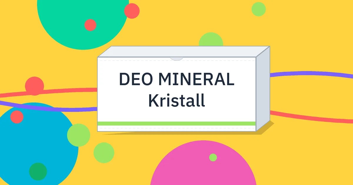 Symbolbild: Packung mit der Aufschrift DEO MINERAL Kristall (PZN 03716785) – Verfügbarkeit und Bezug in Apotheken in Frankfurt am Main