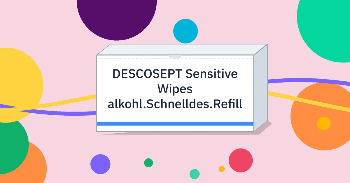 Symbolbild: Packung mit der Aufschrift DESCOSEPT Sensitive Wipes alkohl.Schnelldes.Refill (PZN 16884372) – Verfügbarkeit und Bezug in Apotheken in Frankfurt am Main