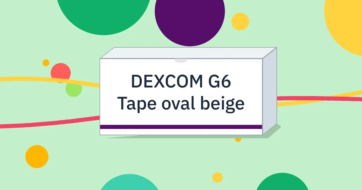 Symbolbild: Packung mit der Aufschrift DEXCOM G6 Tape oval beige (PZN 18178796) – Verfügbarkeit und Bezug in Apotheken in Frankfurt am Main