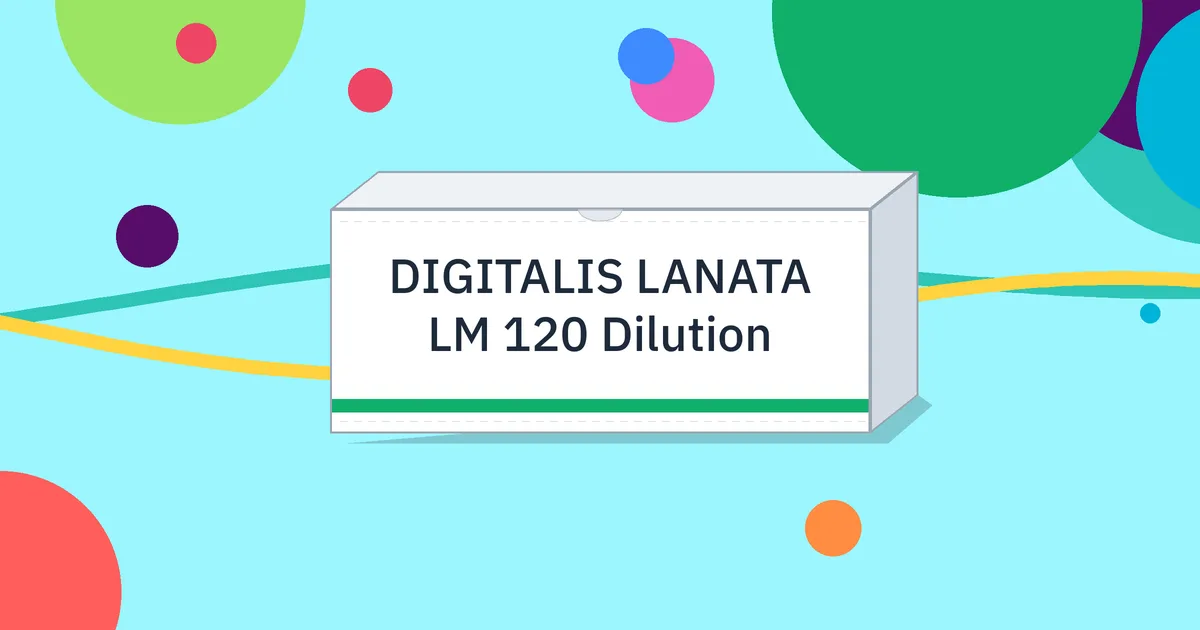 Symbolbild: Packung mit der Aufschrift DIGITALIS LANATA LM 120 Dilution (PZN 12842081) – Verfügbarkeit und Bezug in Apotheken in Frankfurt am Main