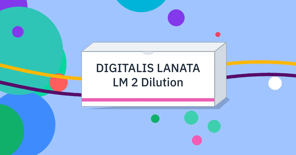 Symbolbild: Packung mit der Aufschrift DIGITALIS LANATA LM 2 Dilution (PZN 12841644) – Verfügbarkeit und Bezug in Apotheken in Frankfurt am Main