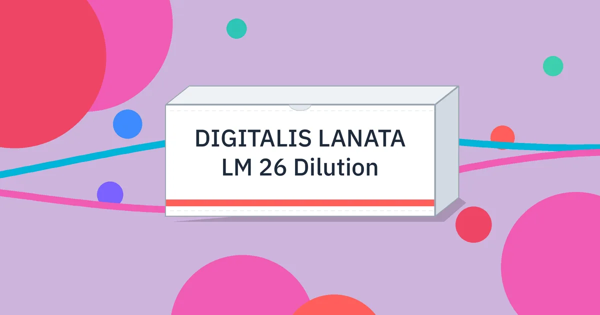 Symbolbild: Packung mit der Aufschrift DIGITALIS LANATA LM 26 Dilution (PZN 12841940) – Verfügbarkeit und Bezug in Apotheken in Frankfurt am Main