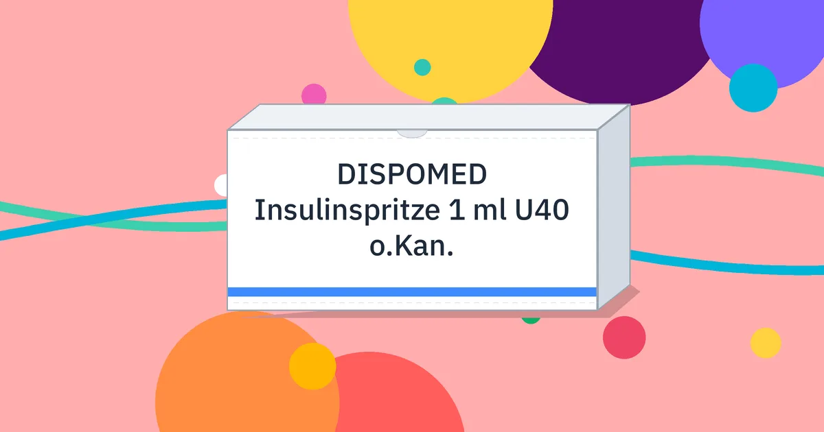 Symbolbild: Packung mit der Aufschrift DISPOMED Insulinspritze 1 ml U40 o.Kan. (PZN 03514834) – Verfügbarkeit und Bezug in Apotheken in Frankfurt am Main