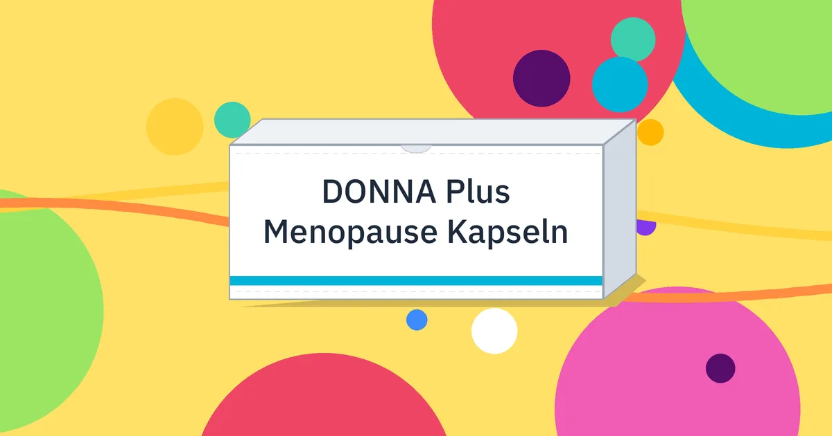 Symbolbild: Packung mit der Aufschrift DONNA Plus Menopause Kapseln (PZN 19013531) – Verfügbarkeit und Bezug in Apotheken in Frankfurt am Main