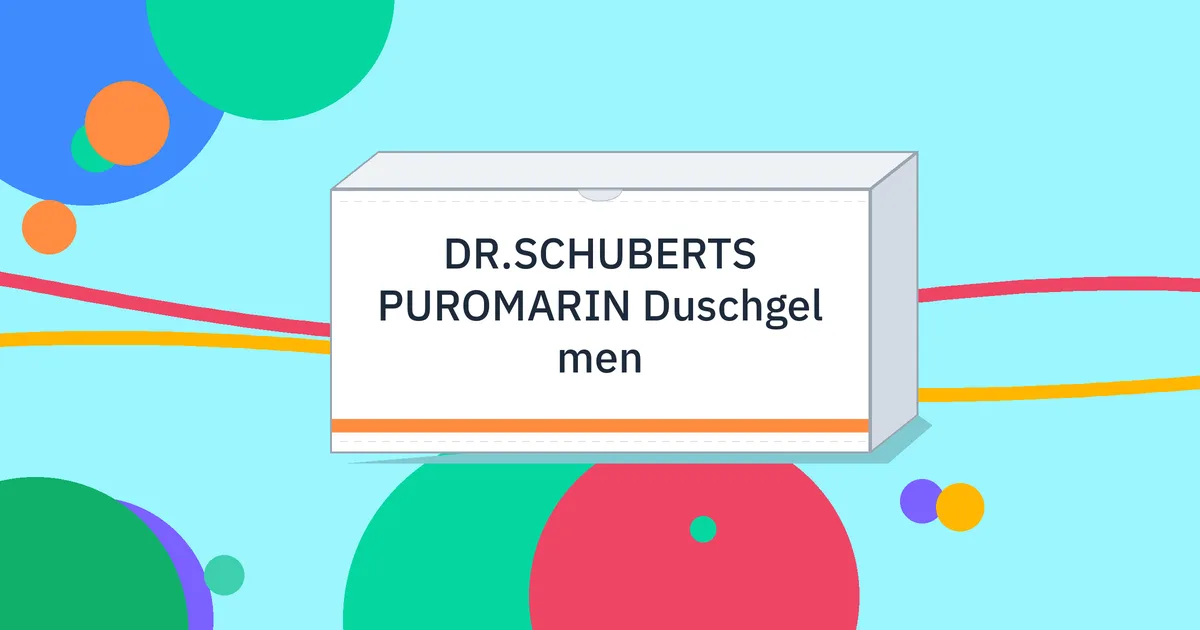 Symbolbild: Packung mit der Aufschrift DR.SCHUBERTS PUROMARIN Duschgel men (PZN 10746373) – Verfügbarkeit und Bezug in Apotheken in Frankfurt am Main