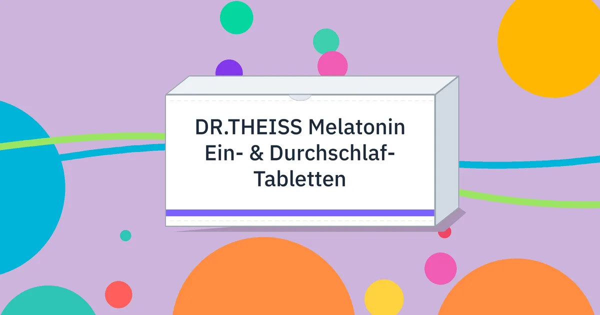 Symbolbild: Packung mit der Aufschrift DR.THEISS Melatonin Ein- & Durchschlaf-Tabletten (PZN 18728788) – Verfügbarkeit und Bezug in Apotheken in Frankfurt am Main