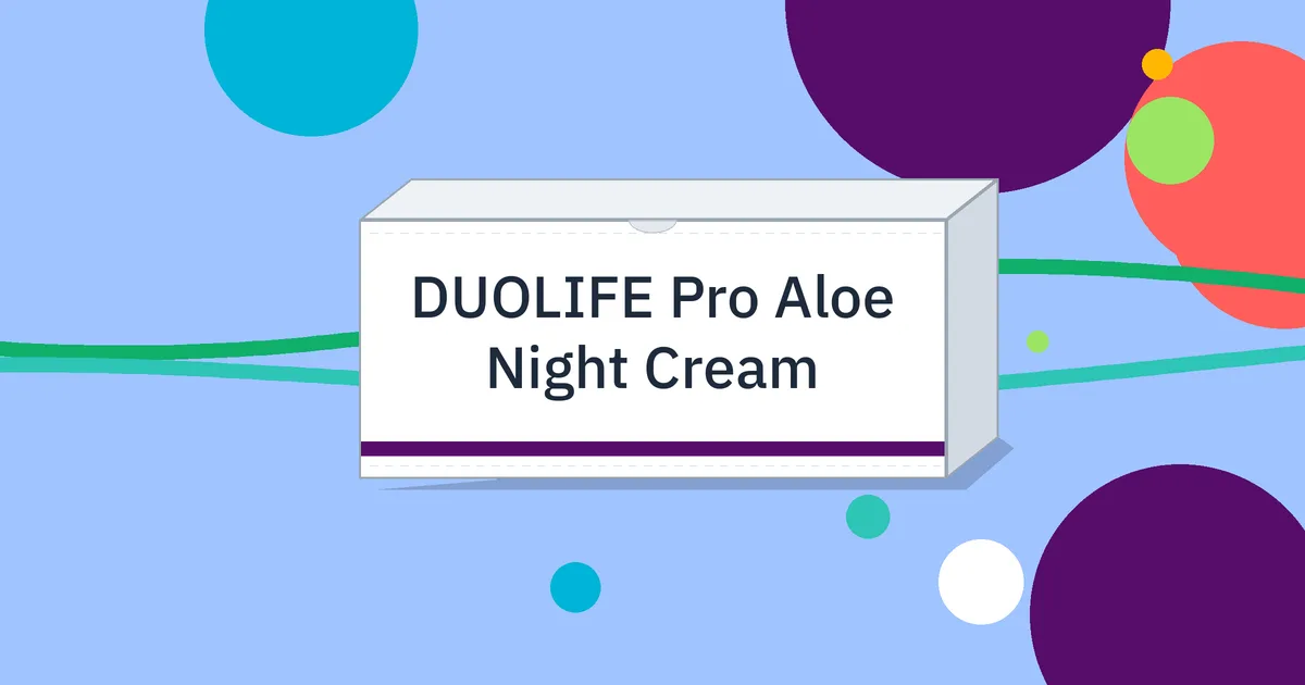 Symbolbild: Packung mit der Aufschrift DUOLIFE Pro Aloe Night Cream (PZN 19134051) – Verfügbarkeit und Bezug in Apotheken in Frankfurt am Main