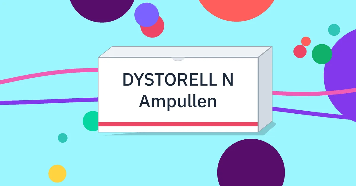 Symbolbild: Packung mit der Aufschrift DYSTORELL N Ampullen (PZN 15625591) – Verfügbarkeit und Bezug in Apotheken in Frankfurt am Main