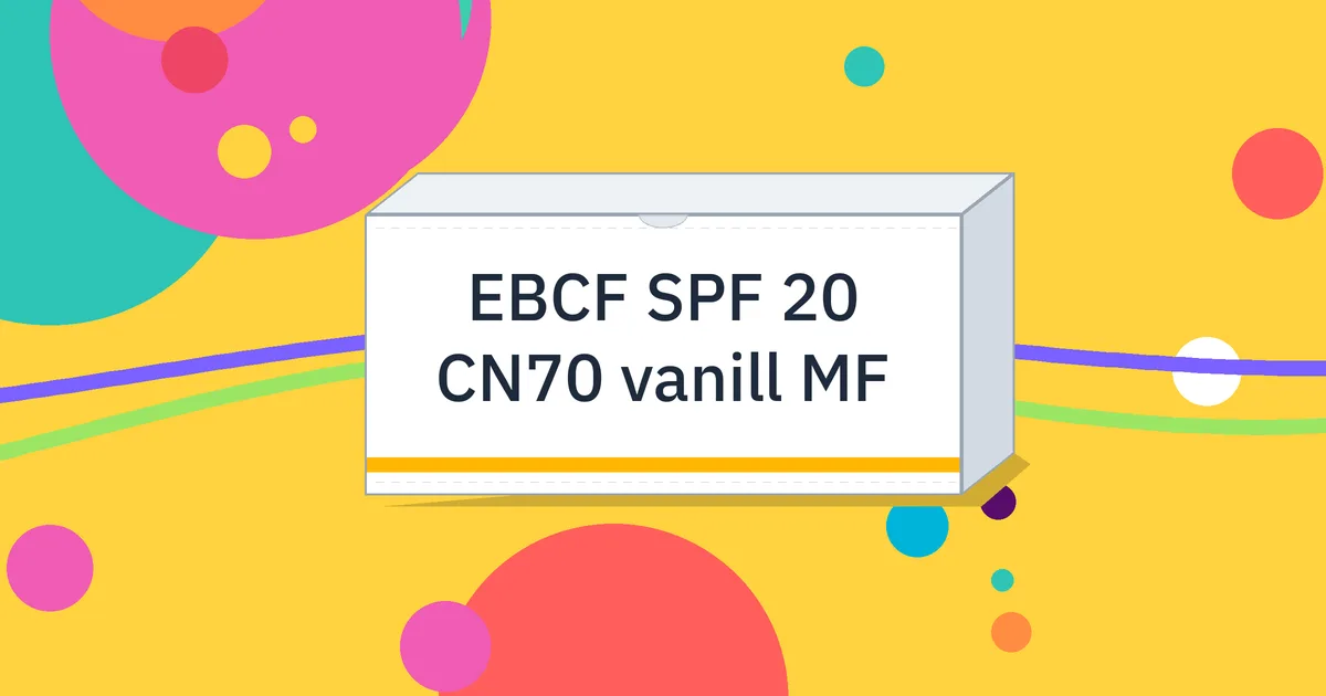 Symbolbild: Packung mit der Aufschrift EBCF SPF 20 CN70 vanill MF (PZN 18895061) – Verfügbarkeit und Bezug in Apotheken in Frankfurt am Main