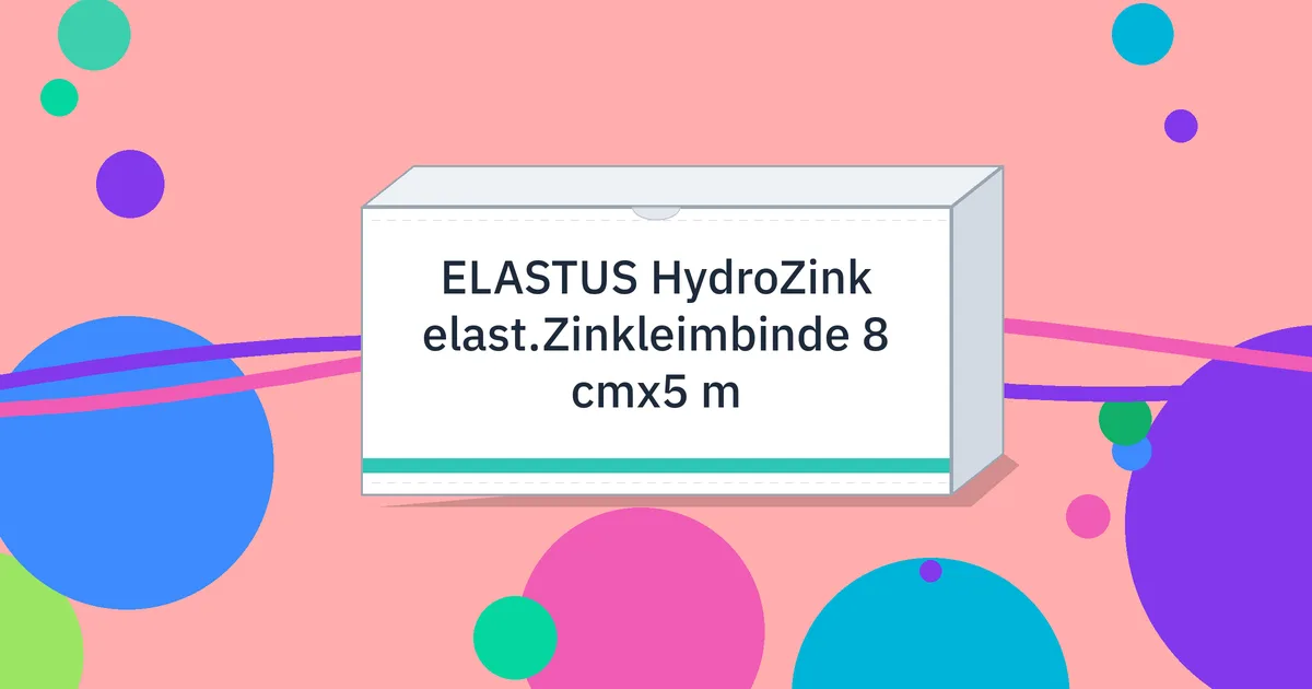 Symbolbild: Packung mit der Aufschrift ELASTUS HydroZink elast.Zinkleimbinde 8 cmx5 m (PZN 14211189) – Verfügbarkeit und Bezug in Apotheken in Frankfurt am Main