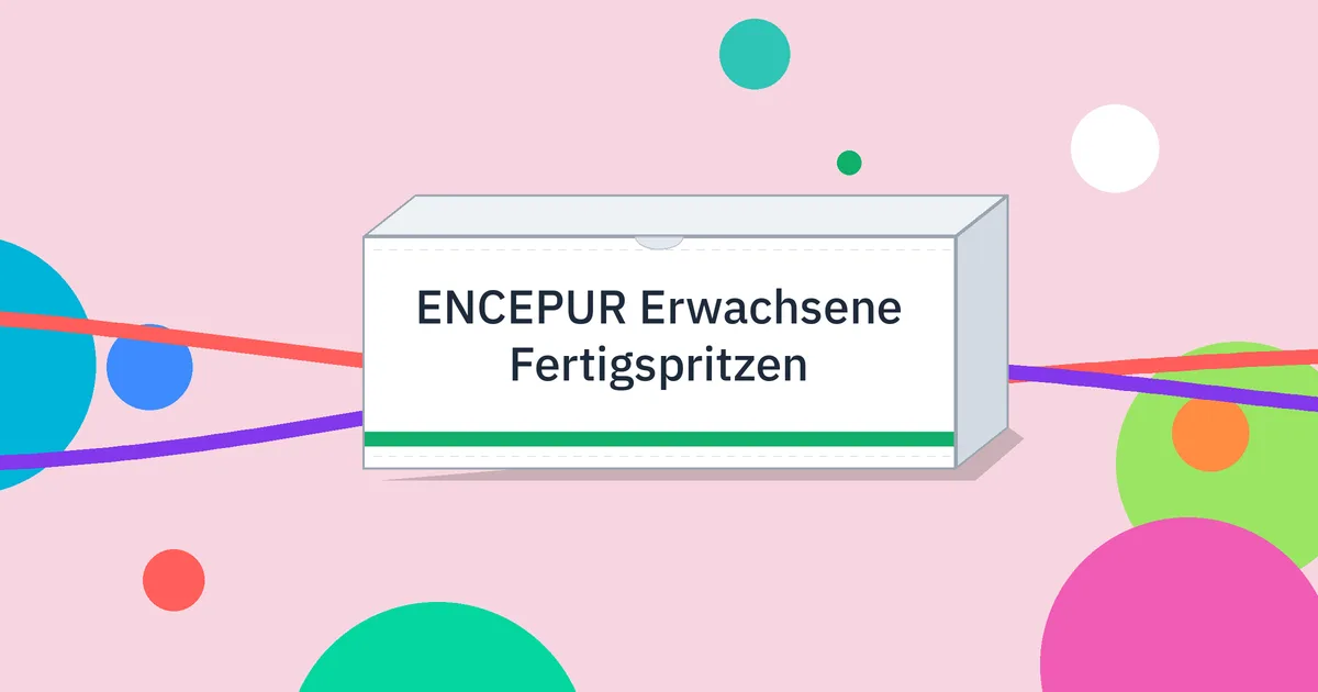 Symbolbild: Packung mit der Aufschrift ENCEPUR Erwachsene Fertigspritzen (PZN 03118050) – Verfügbarkeit und Bezug in Apotheken in Frankfurt am Main