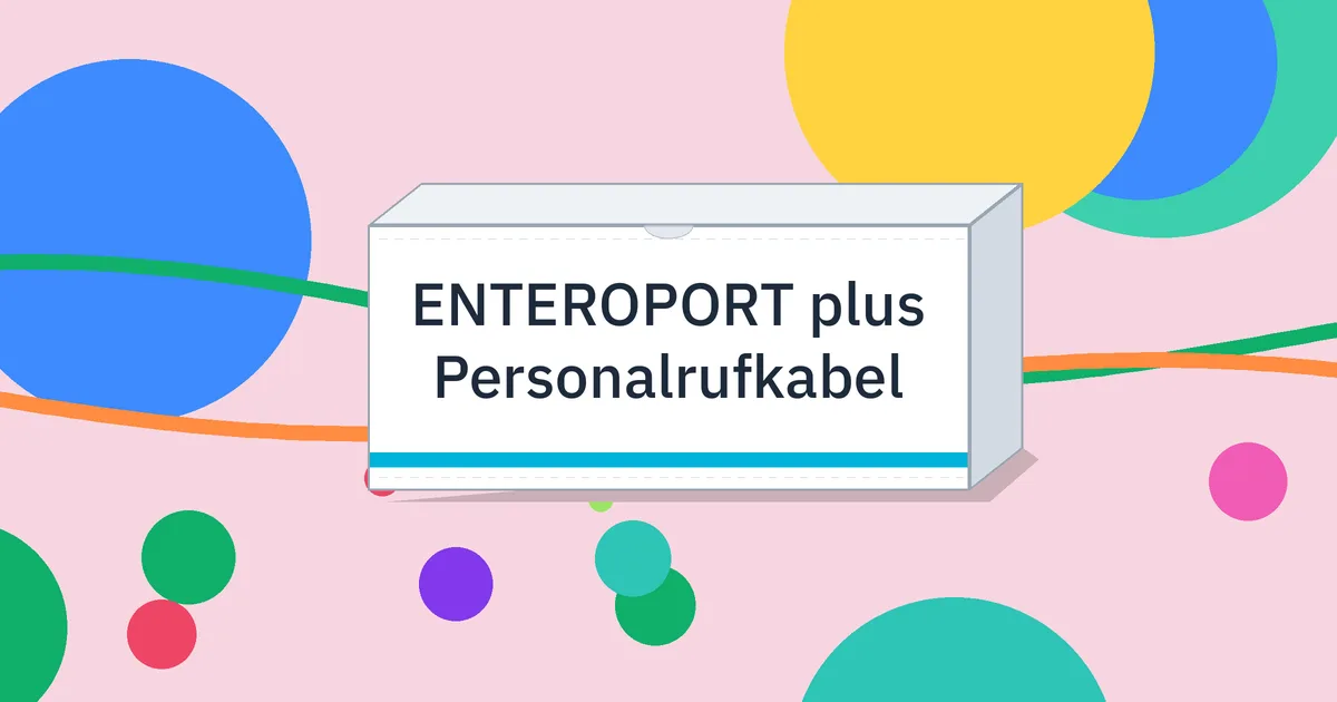 Symbolbild: Packung mit der Aufschrift ENTEROPORT plus Personalrufkabel (PZN 02571296) – Verfügbarkeit und Bezug in Apotheken in Frankfurt am Main