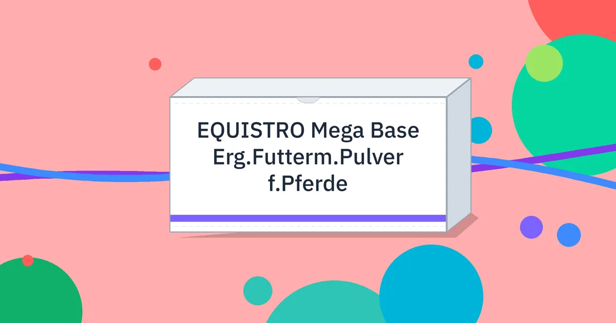 Symbolbild: Packung mit der Aufschrift EQUISTRO Mega Base Erg.Futterm.Pulver f.Pferde (PZN 16361869) – Verfügbarkeit und Bezug in Apotheken in Frankfurt am Main