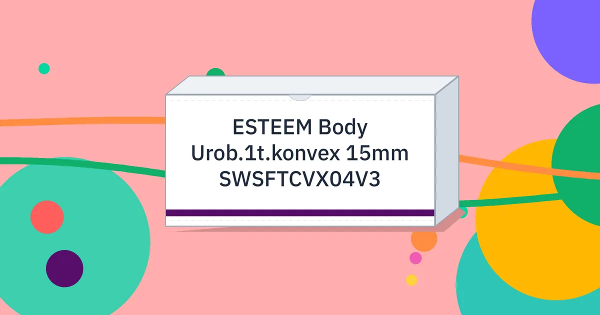 Symbolbild: Packung mit der Aufschrift ESTEEM Body Urob.1t.konvex 15mm SWSFTCVX04V3 (PZN 18838301) – Verfügbarkeit und Bezug in Apotheken in Frankfurt am Main