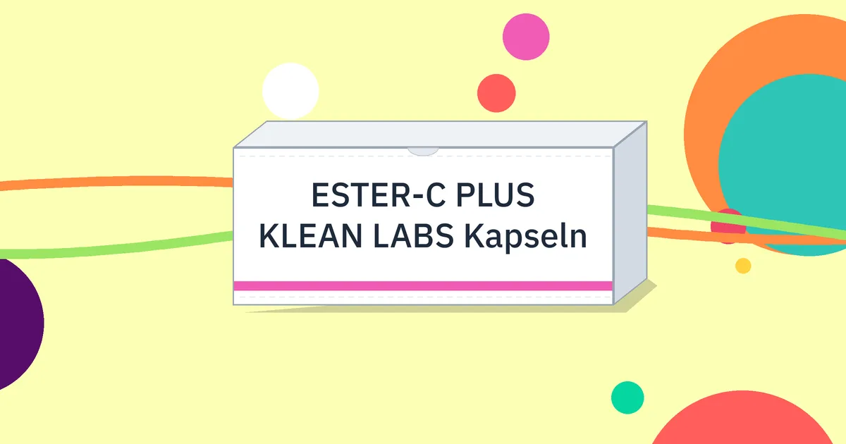 Symbolbild: Packung mit der Aufschrift ESTER-C PLUS KLEAN LABS Kapseln (PZN 19059243) – Verfügbarkeit und Bezug in Apotheken in Frankfurt am Main