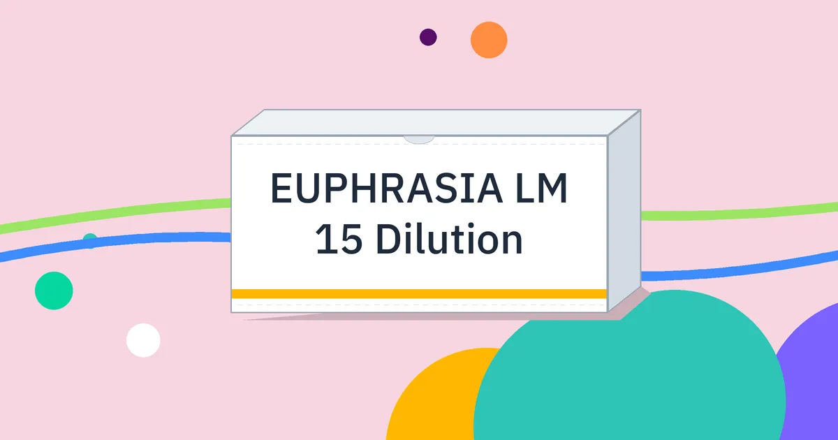 Symbolbild: Packung mit der Aufschrift EUPHRASIA LM 15 Dilution (PZN 12846676) – Verfügbarkeit und Bezug in Apotheken in Frankfurt am Main