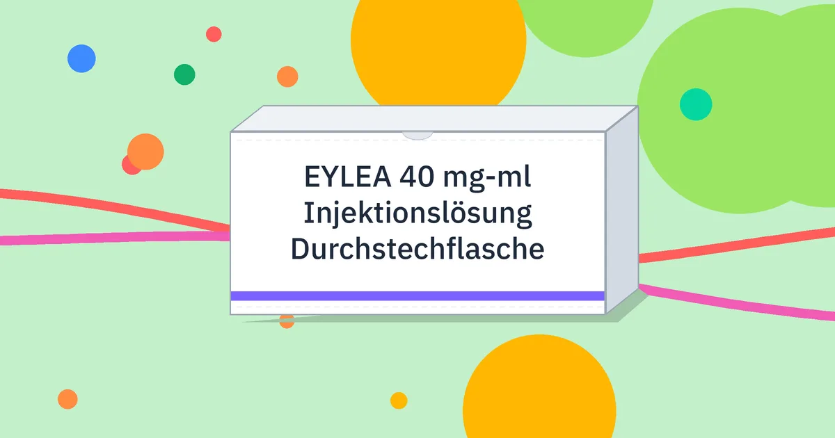 Symbolbild: Packung mit der Aufschrift EYLEA 40 mg-ml Injektionslösung Durchstechflasche (PZN 11561925) – Verfügbarkeit und Bezug in Apotheken in Frankfurt am Main
