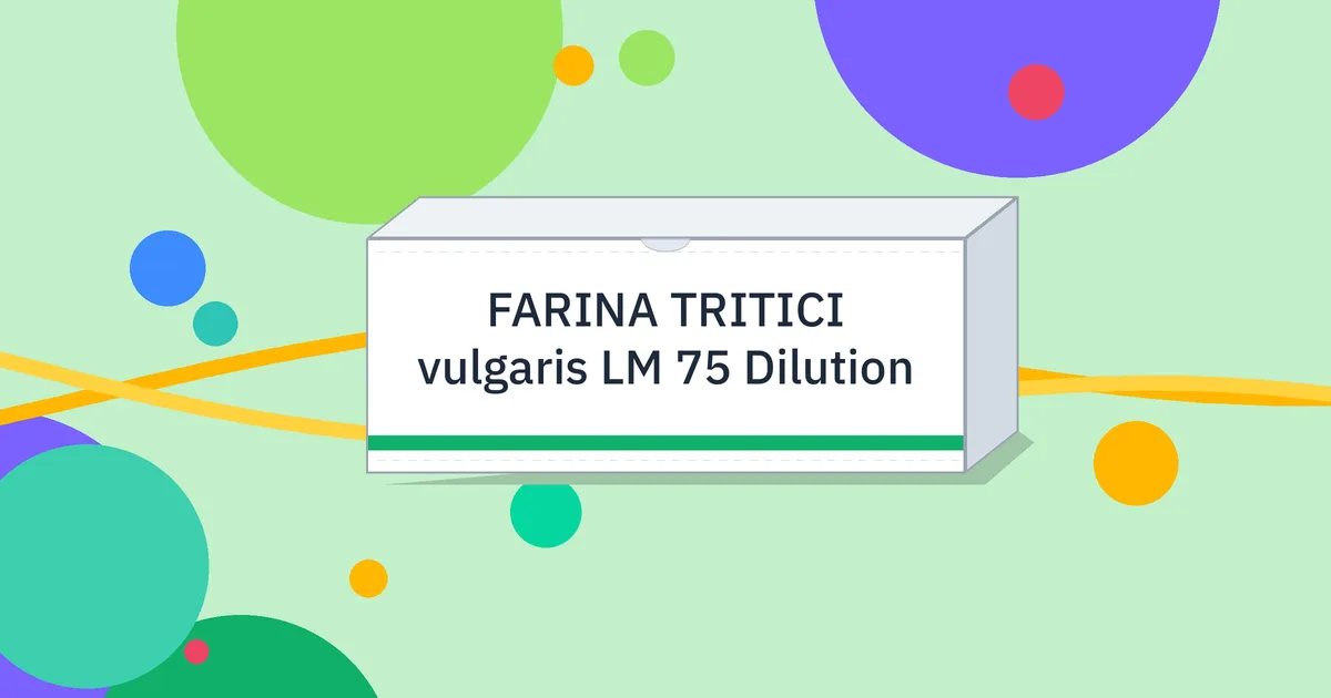 Symbolbild: Packung mit der Aufschrift FARINA TRITICI vulgaris LM 75 Dilution (PZN 13488138) – Verfügbarkeit und Bezug in Apotheken in Frankfurt am Main
